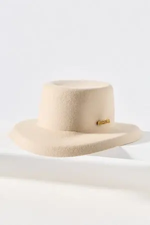 VAN PALMA Emily Wool Bucket Hat - Ivory