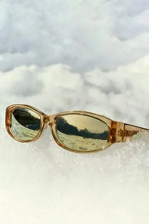 POPPY LISSIMAN Kaz Slim Mirrored Sunglasses - Gold