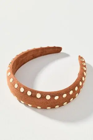 VIOLET & BROOKS Laurel Studded Headband - Brown
