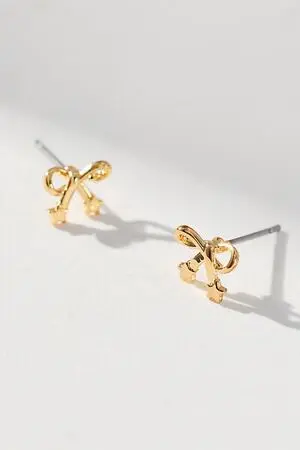 Anthropologie Festive Icon Stud Earrings Bow