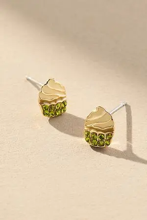 Anthropologie Festive Icon Stud Earrings Cupcake