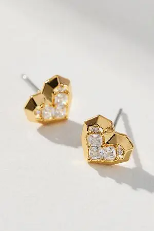 Anthropologie Festive Icon Stud Earrings Hearts