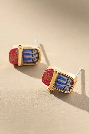 Anthropologie Festive Icon Stud Earrings - Sardine