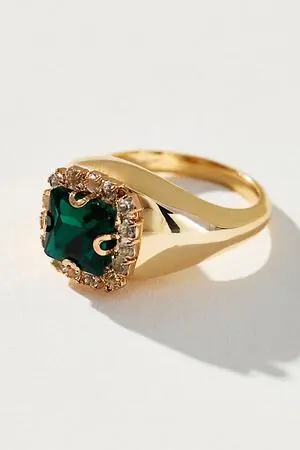 Anthropologie Stone Ring - Green