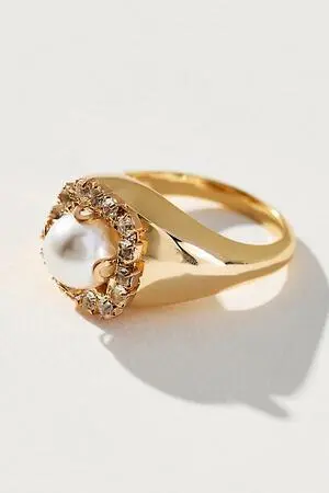 Anthropologie Stone Ring - Pearl