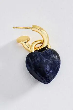HOLST + LEE Heart Locket Earrings - Lapis