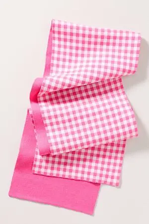 Beach Riot Plaid Scarf - Pink Gingham