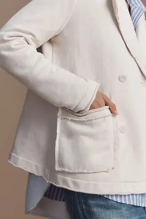 PILCRO Knit Peacoat Jacket - White Putty
