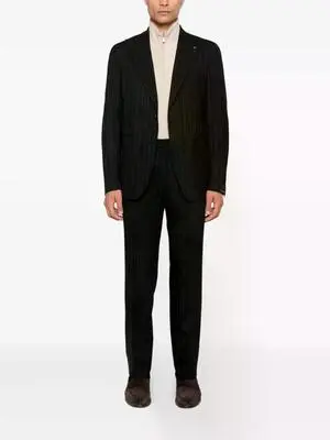 Tagliatore Pinstripe Suit - Black