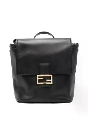 Fendi Leather Foldover Backpack