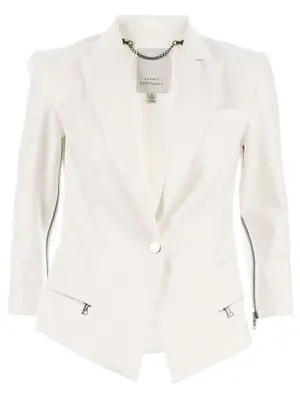 ROBERT RODRIGUEZ STUDIO Curved Hem Blazer - White