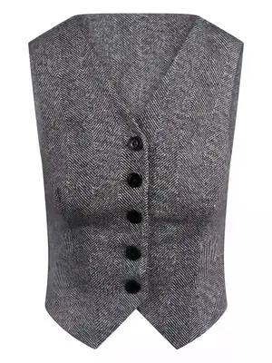 Ermanno Scervino Herringbone Button Waistcoat