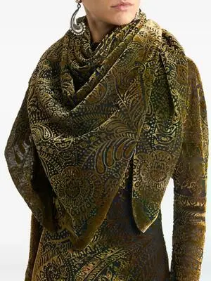Etro Velvet-effect Paisley Shawl