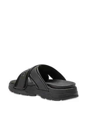 Bogner Embossed Crossover Flat Sandals