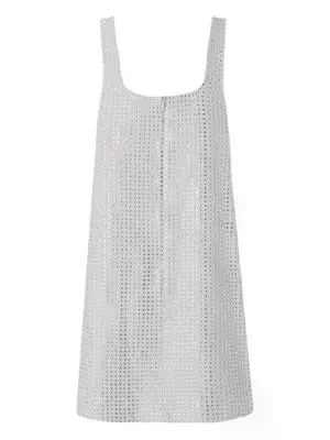 Pinko Perforated Square Neck Midi Dress