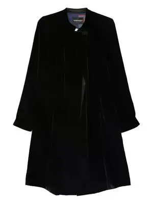 Emporio Armani Buttoned Liquid-velvet Coat