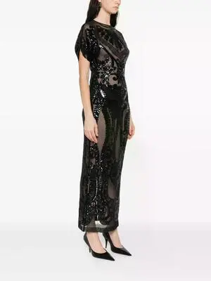 Norma Kamali Sequin-embellished Midi Dress