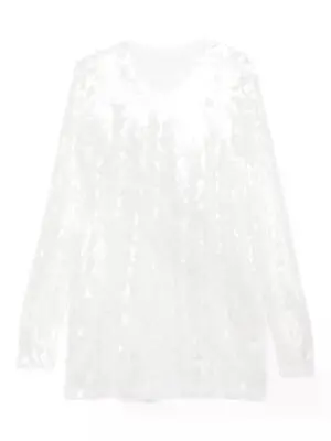 Norma Kamali Sequined Mini Dress - White