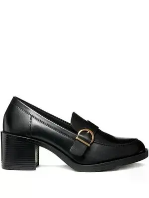 Geox 60mm Buckle-strap Leather Loafers