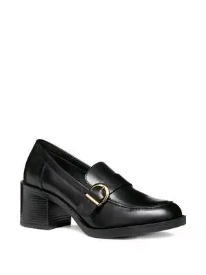 Geox 60mm Buckle-strap Leather Loafers