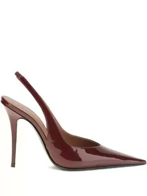 Amina Muaddi 105mm Anok Slingback Pumps - Red