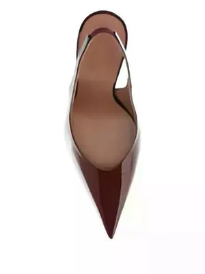Amina Muaddi 105mm Anok Slingback Pumps - Red