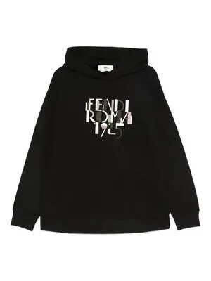 Fendi Logo-print Hoodie - Black