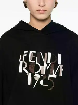 Fendi Logo-print Hoodie - Black