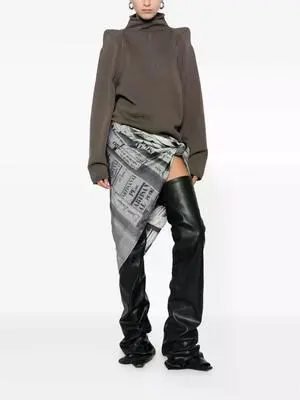 Rick Owens Funnel-neck Wool Sweater