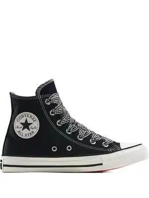 CONVERSE Chuck Taylor All Star High Gingham Laces Sneakers - Black