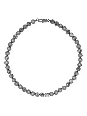 MISBHV Embossed Ball Logo Chain Necklace - Grey