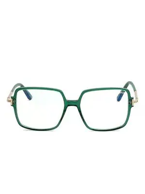 TOM FORD Square Frame Glasses - Green