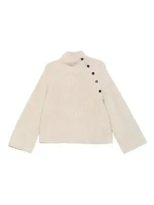 Eric Bompard High-neck Buttoned Sweater