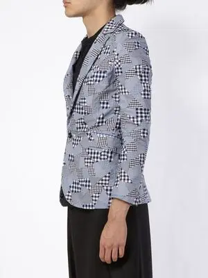Anrealage Gingham Patch Blazer