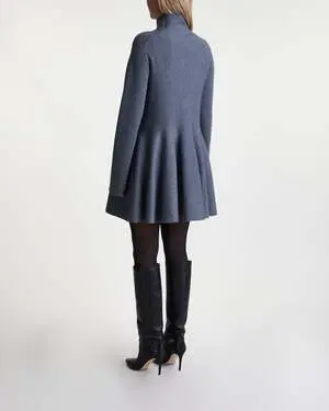 Khaite Carice Sculpted Turtleneck Dress