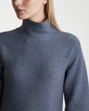 Khaite Carice Sculpted Turtleneck Dress