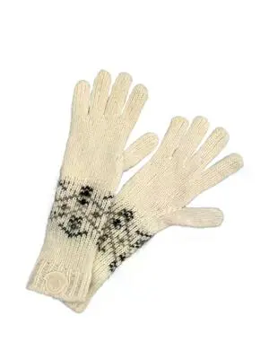Moncler Crystal-embellished Gloves - Neutrals