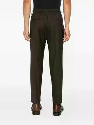 BE ABLE Pleated Trousers With Elasticated Waist - Brown