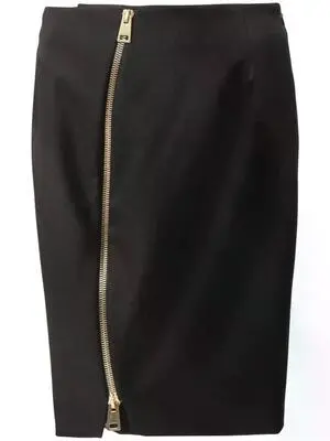 Bouchra Jarrar Pencil Skirt With Zip Detail - Black