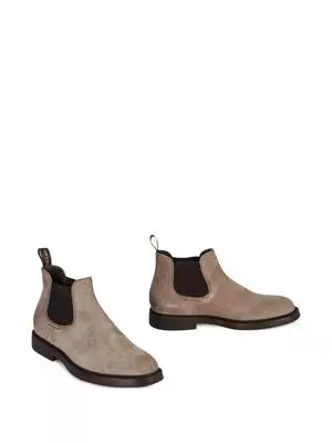 DOUCAL'S Side-elastic Suede Chelsea Boots - Brown