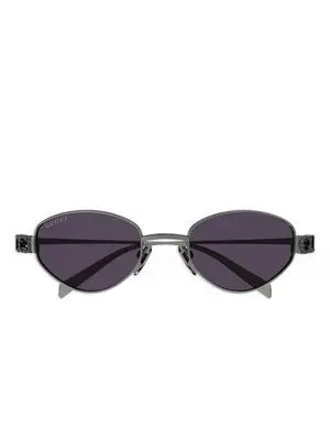 Gucci Oval-frame Sunglasses - Grey