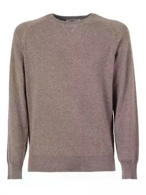KANGRA Crew-neck Triangle Sweater - Brown
