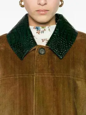 N°21 Corduroy Jacket With Crocodile Collar