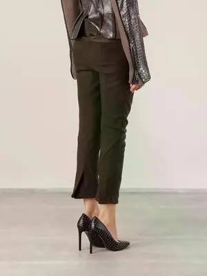HAIDER ACKERMANN Velour Effect Cropped Trousers