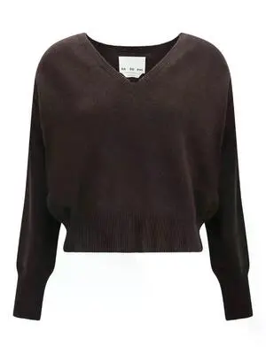 SA SU PHI Lavinia V-neck Sweater - Brown