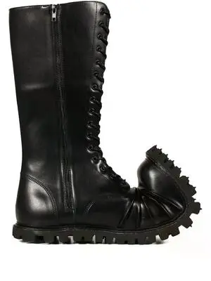 ROMBAUT Lace-up Lug-sole Boots - Black