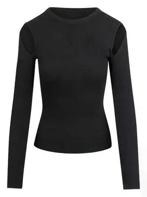 AGOLDE Cut-out Long-sleeve Ribbed Top