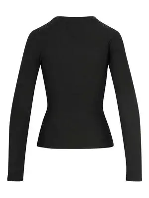 AGOLDE Cut-out Long-sleeve Ribbed Top