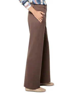 NIC+ZOE Drapey Ponte Trousers - Cocoa