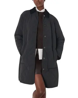 Whistles Quilted Cord Collar Coat